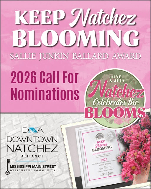 2026 Keep Natchez Beautiful submissions open through June 23rd