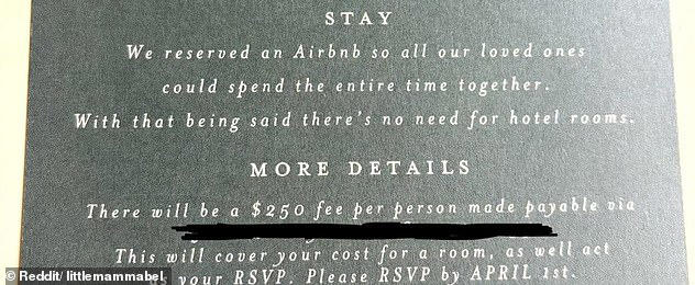 Bride and groom spark outrage over 'tacky' $250 fee on wedding ...