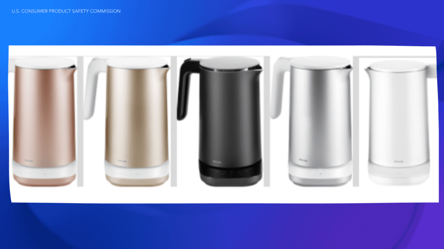 Over 100K electric kettles recalled due to burn hazard