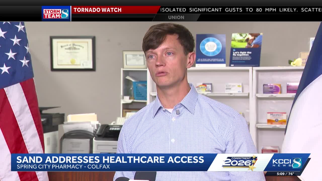 Rob Sand promotes healthcare reforms during Iowa governor campaign
