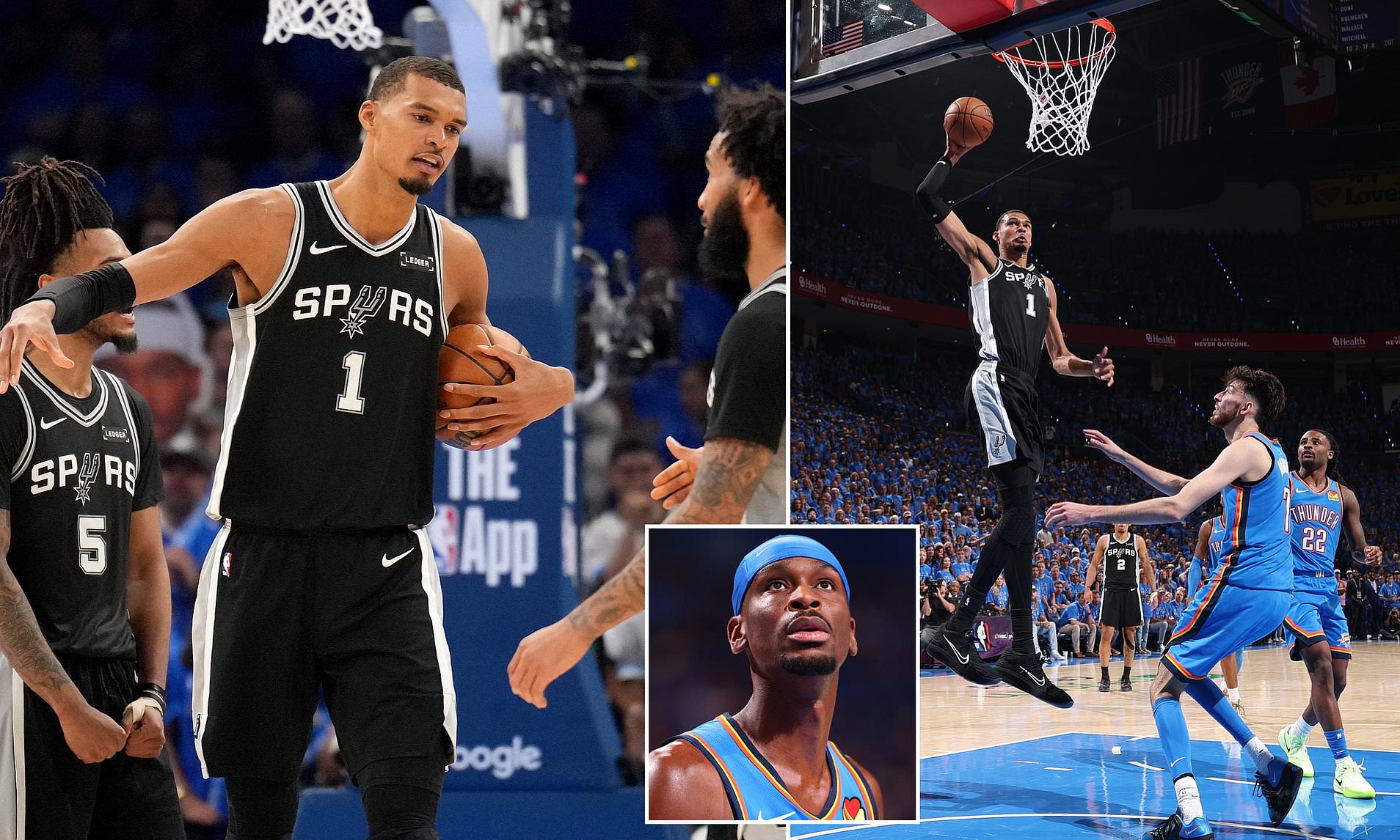 Victor Wembanyama inspires Spurs to epic Game 1 win over the Thunder in ...