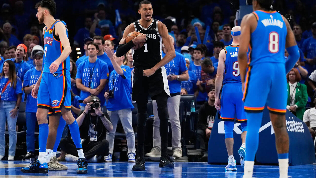 Wembanyama scores 41 points as Spurs defeat Thunder 122-115 in double ...