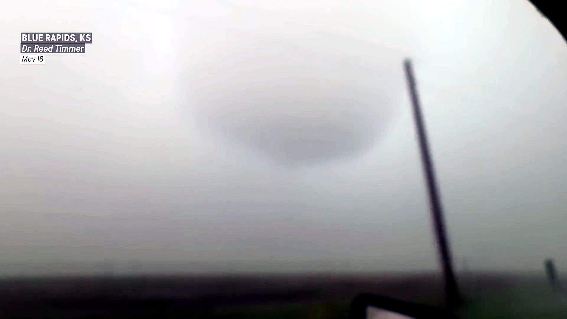 Reed Timmer captures rain-wrapped tornado near Blue Rapids, Kansas