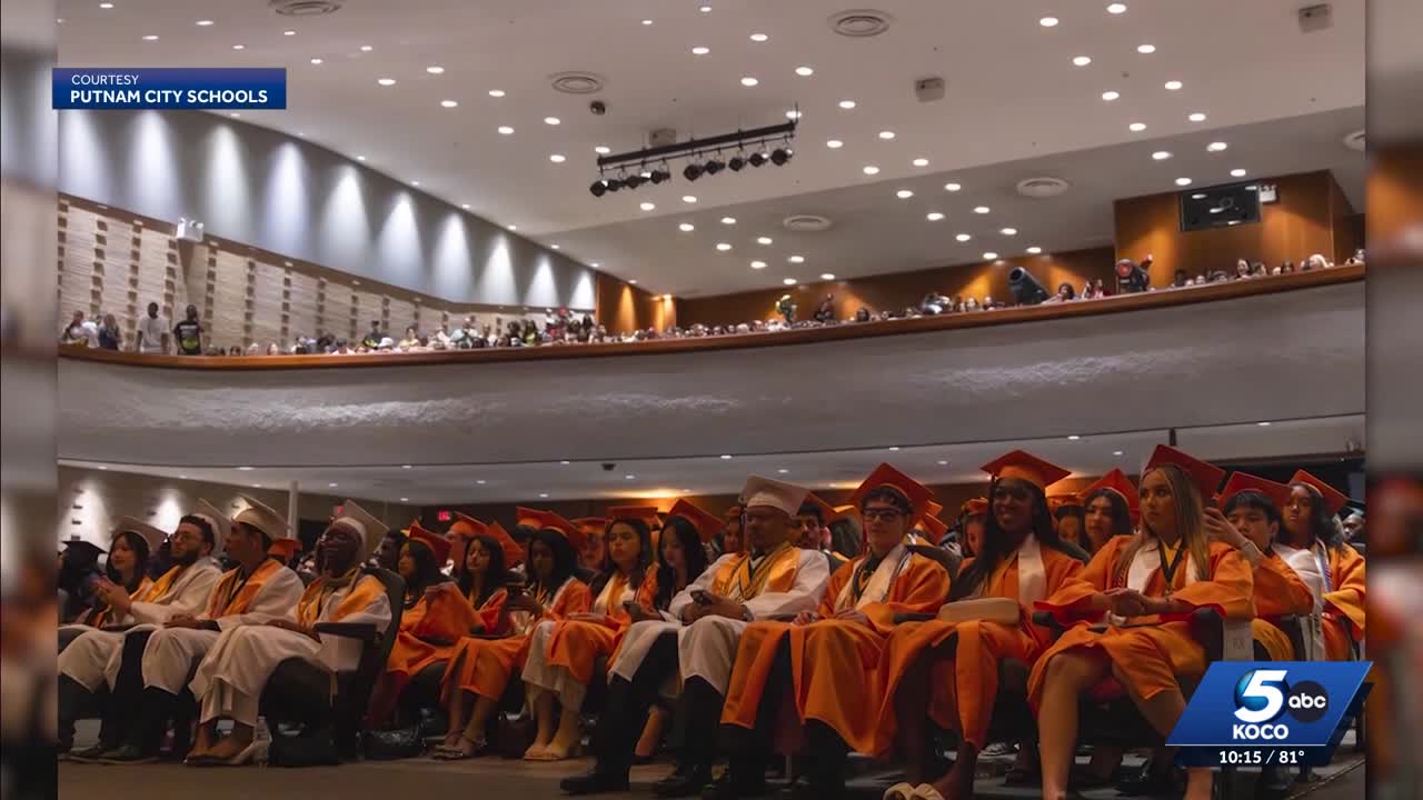 Putnam City High graduation turns chaotic after storm forces ceremony ...