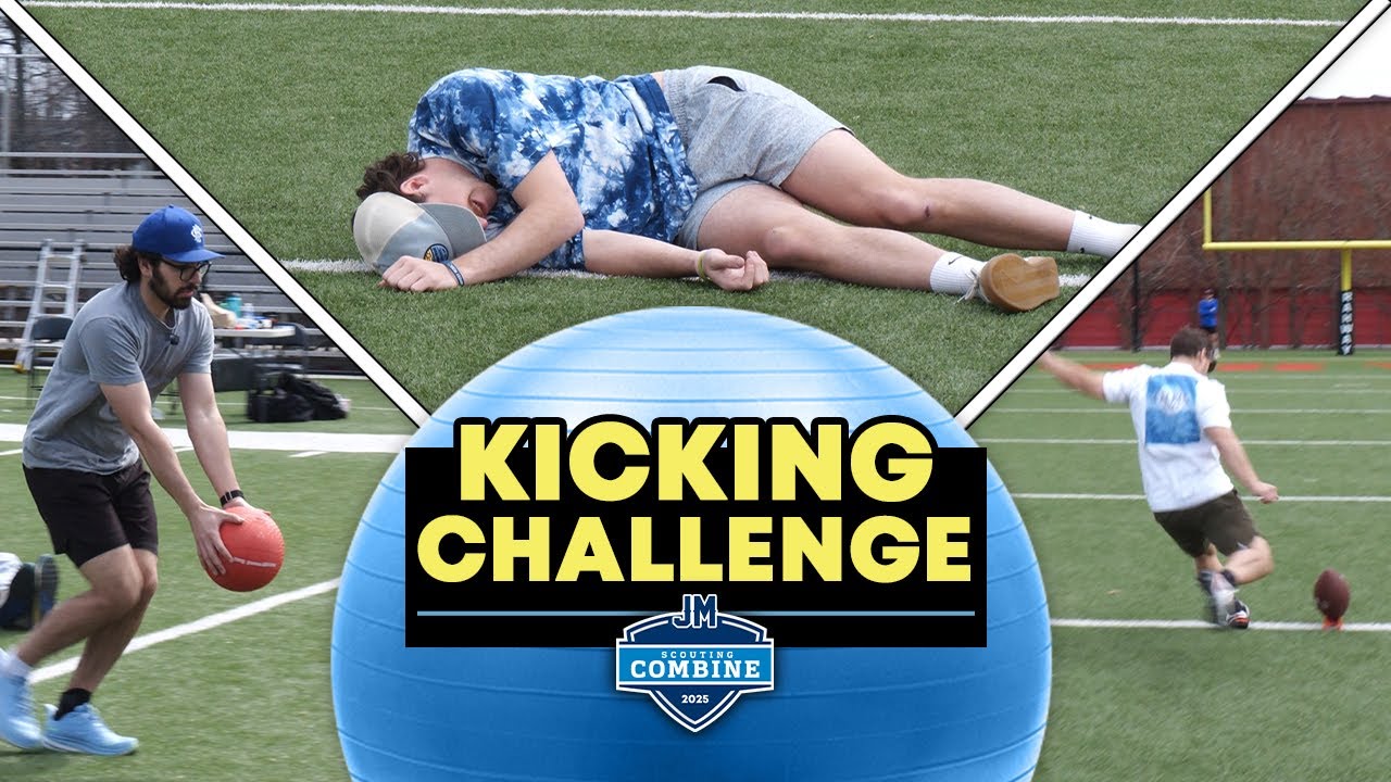 We drafted balls for the ultimate football kicking challenge!