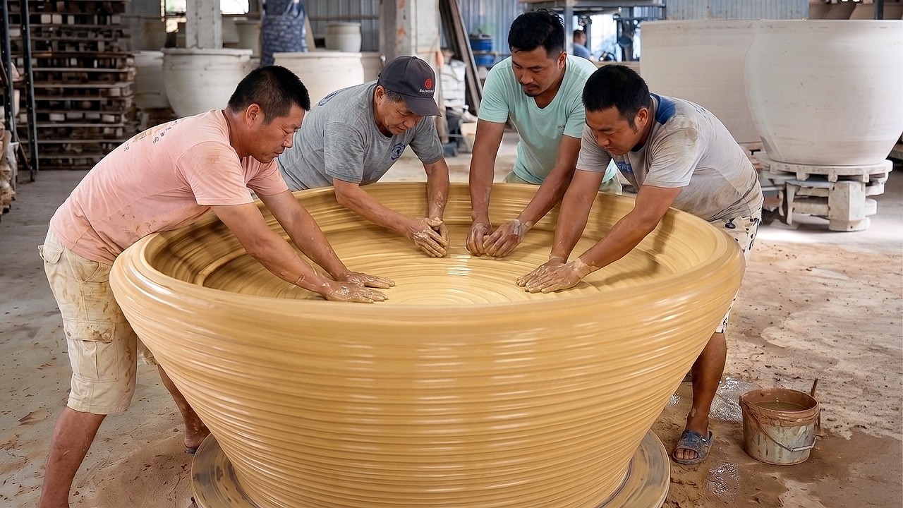 The extreme process of making giant clay ceramics by hand