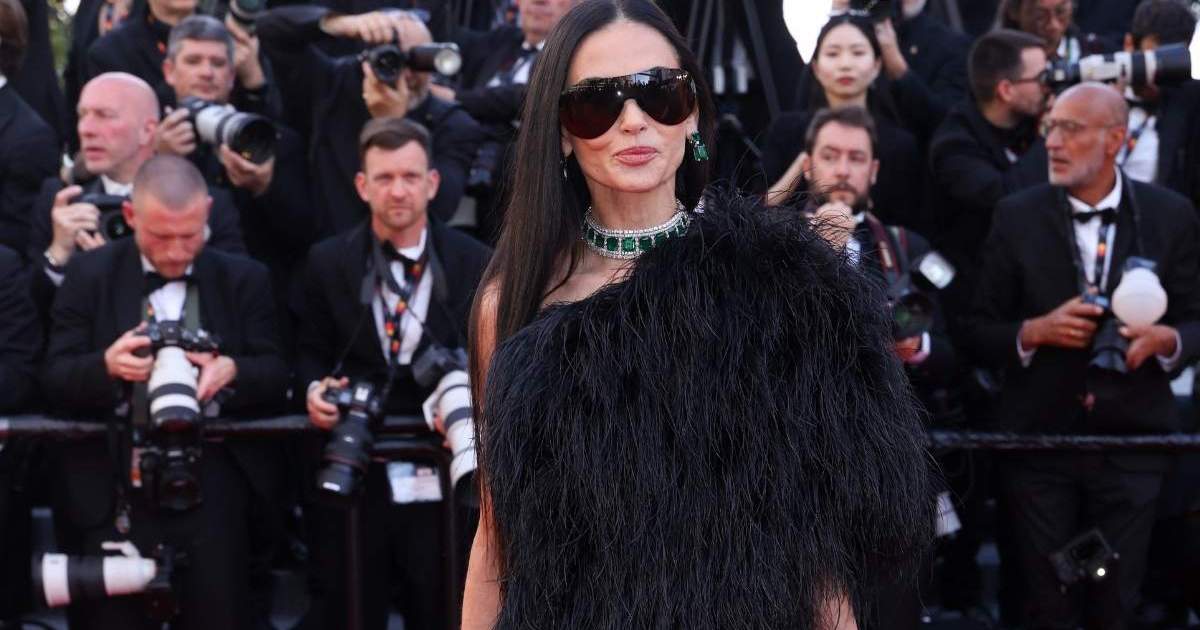 Demi Moore's Gucci top is indeed a micro minidress fresh off the runway