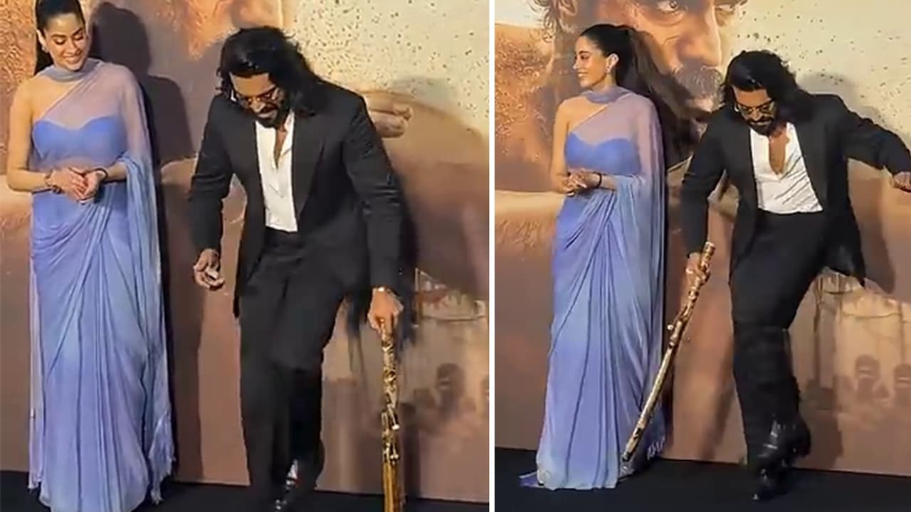 WATCH: Did Ram Charan forget his step? Viral Peddi trailer launch video ...