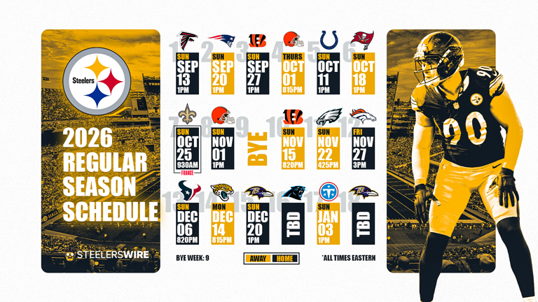 Steelers’ 2026 schedule has brutal test hiding in plain sight
