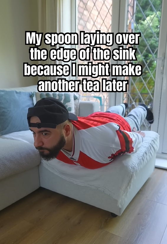 A spoon resting on the sink edge: A quiet tea break habit