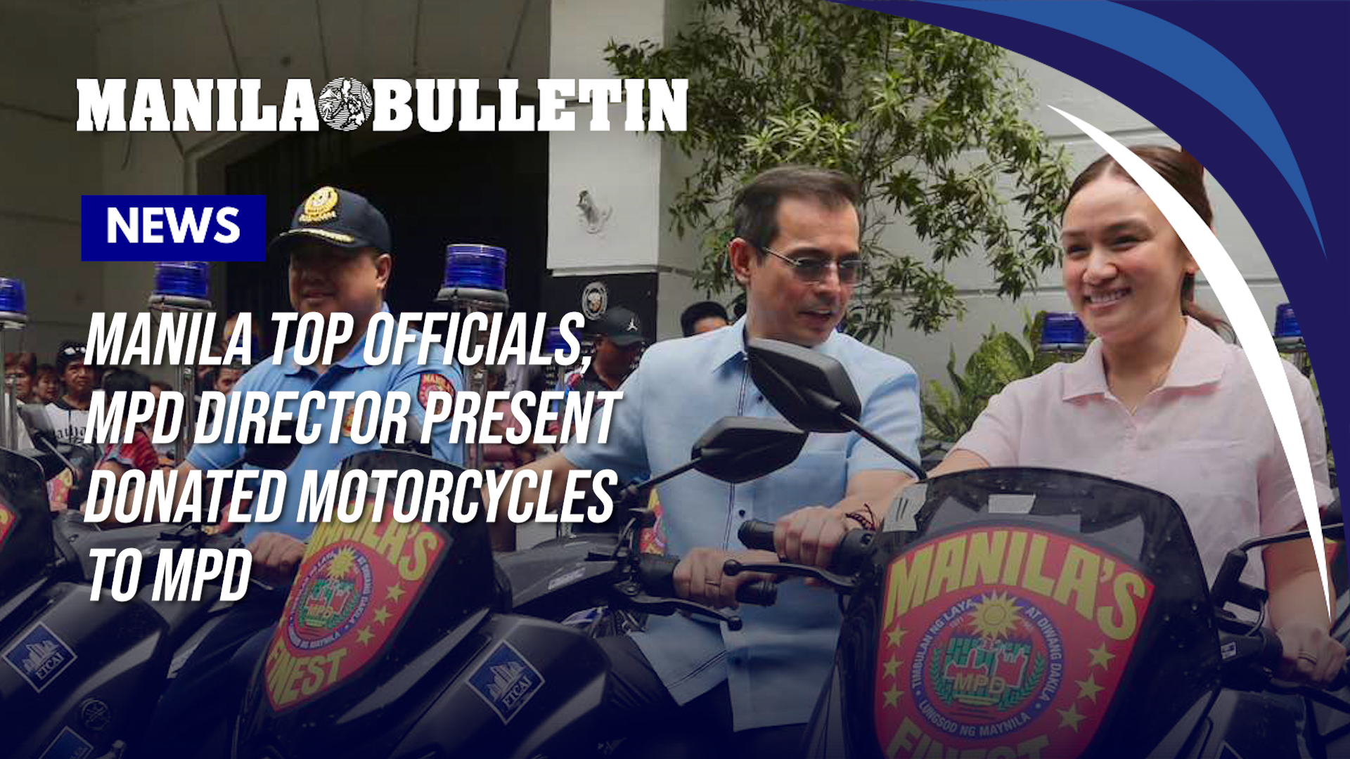 Manila top officials, MPD director present donated motorcycles to MPD ...