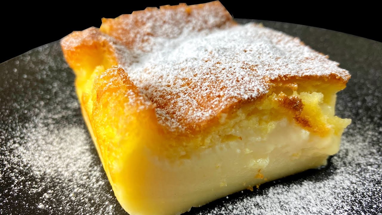 Magic custard cake! Famous cake that drives the world crazy! Easy quick ...