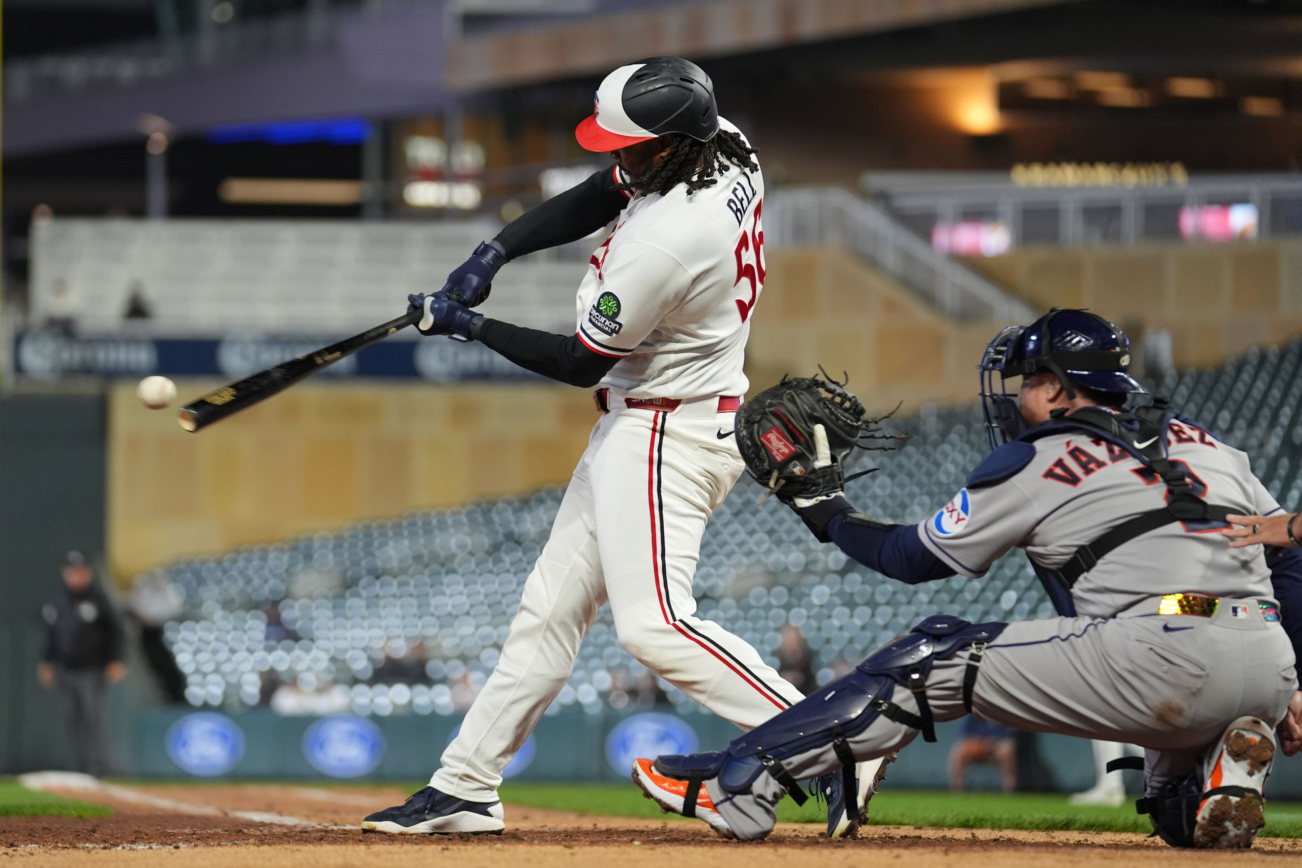 Josh Bell homers twice as Twins beat Astros 6-3 in game delayed nearly ...