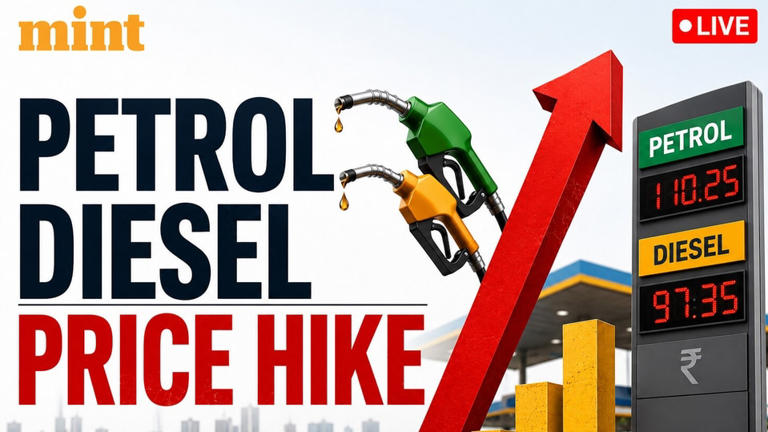Petrol, diesel price live updates: Fuel rates hiked again by 90 paise ...