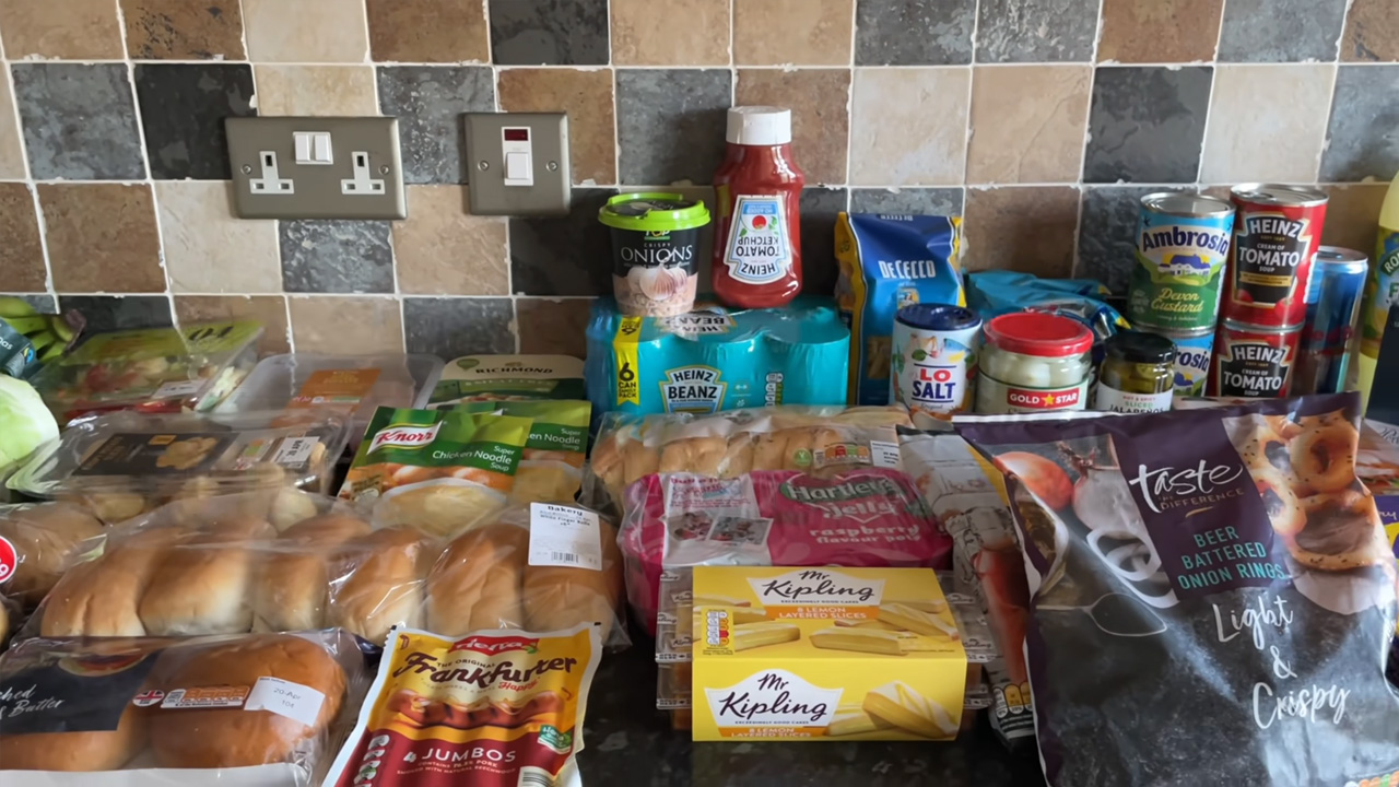 What did £82 buy from Sainsbury’s?