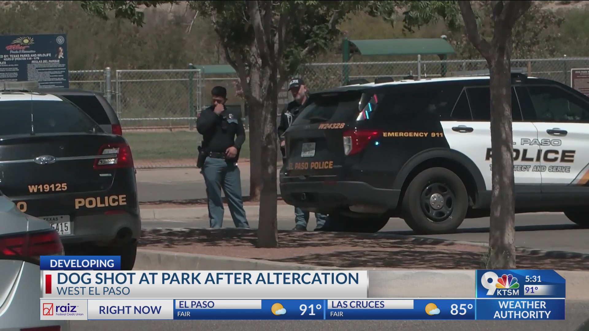 Dog shot at West EP park after altercation