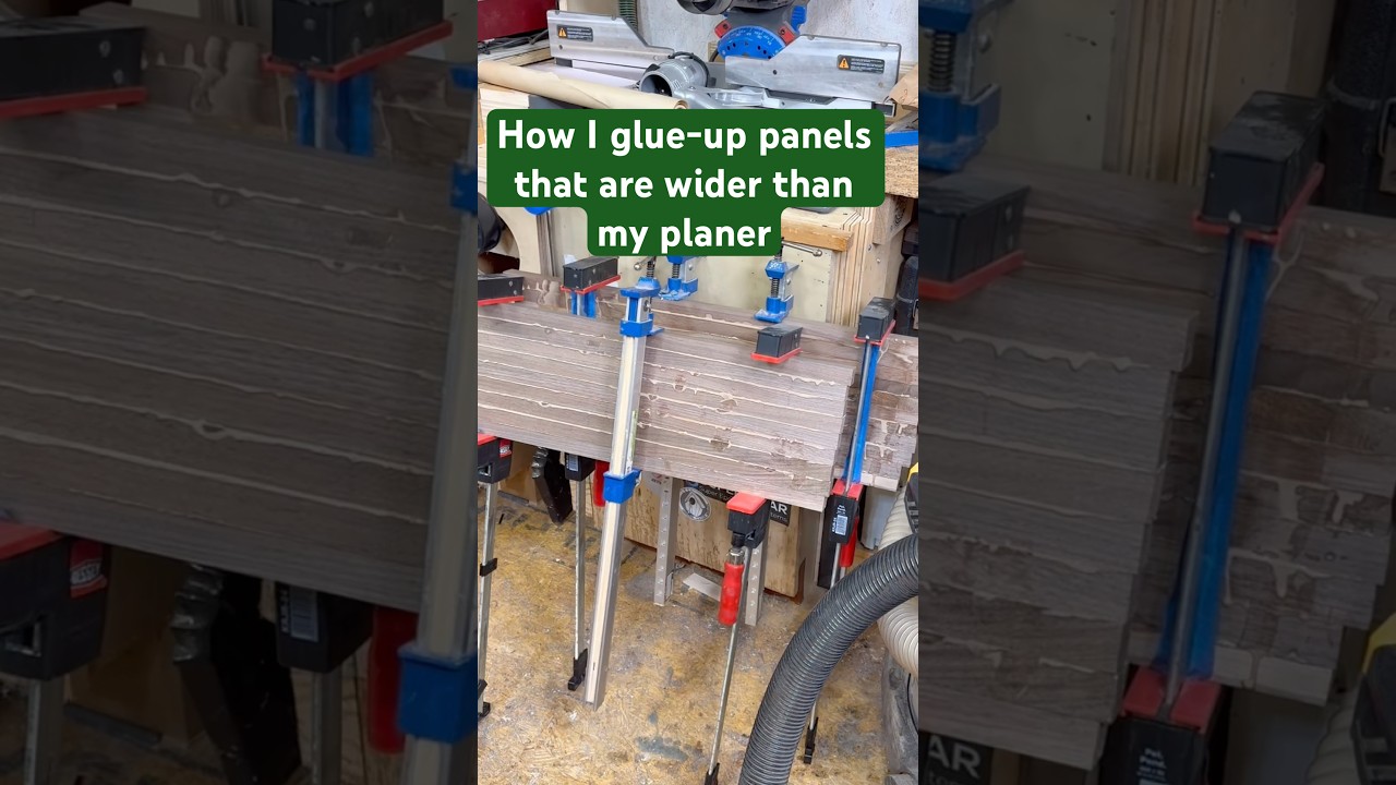 One way that you can glue up panels that are wider than your planer # ...