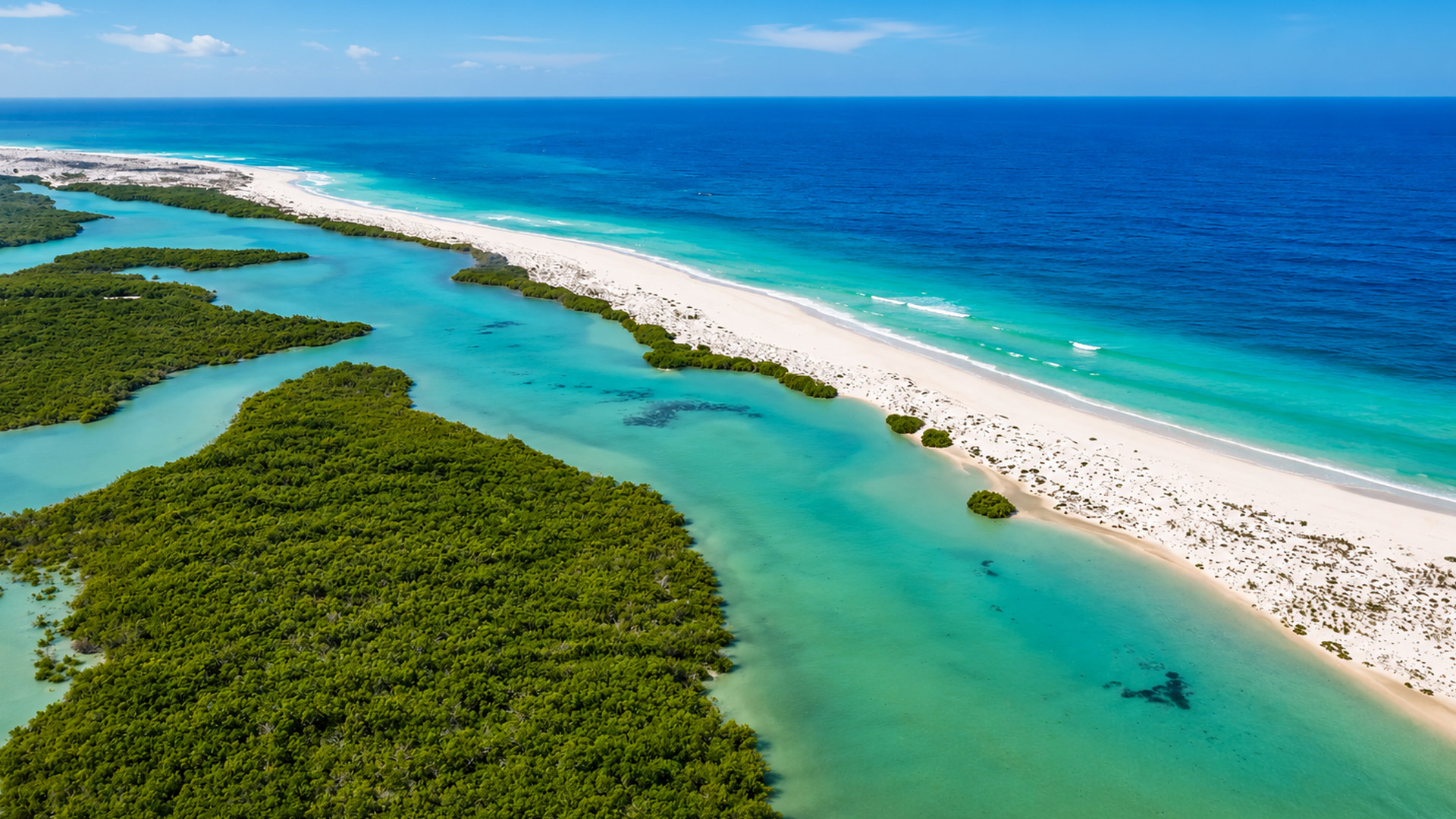 A thin strip of sand between two worlds