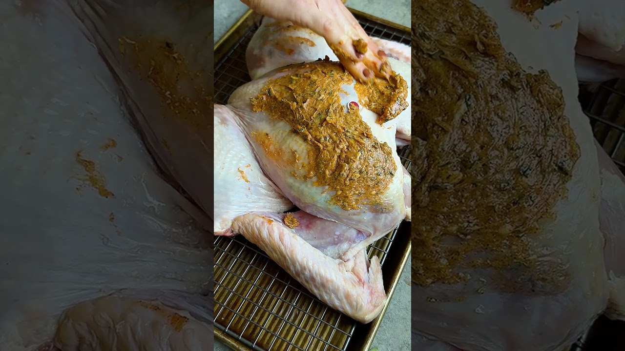 Easy honey herb butter spatchcock turkey recipe