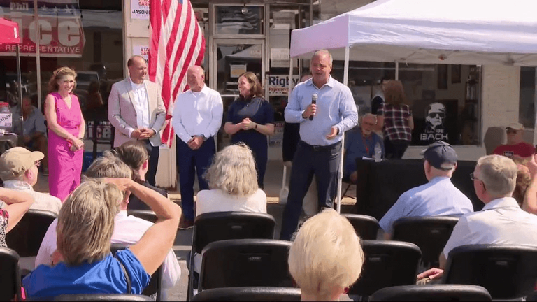 Garrity and Richey bring pre-primary tour to Cambria County GOP HQ Monday