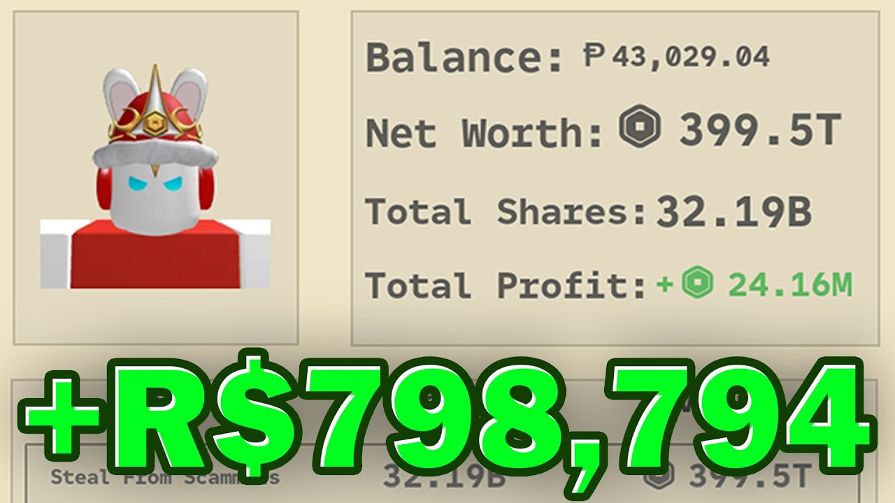 Owner invests massive Robux into my Roblox stock