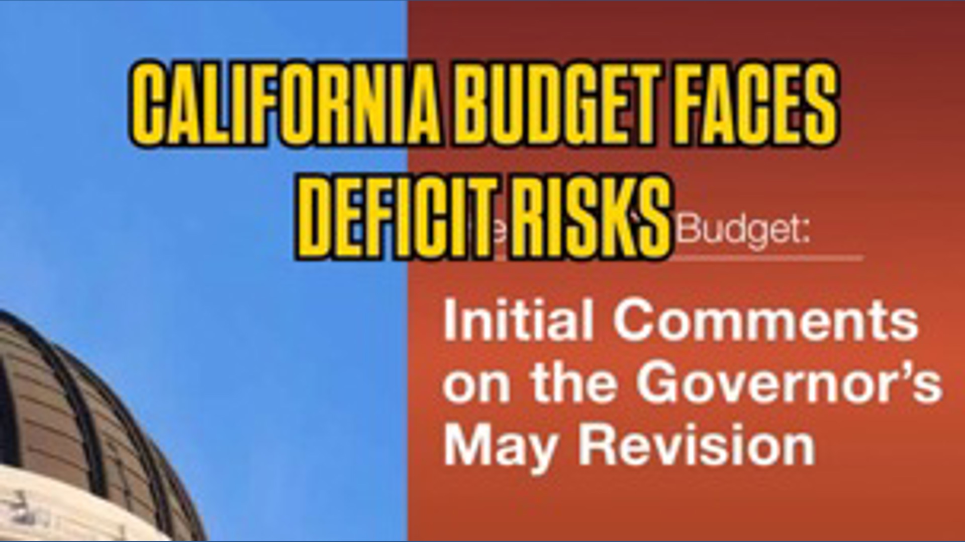 California budget faces deficit risk