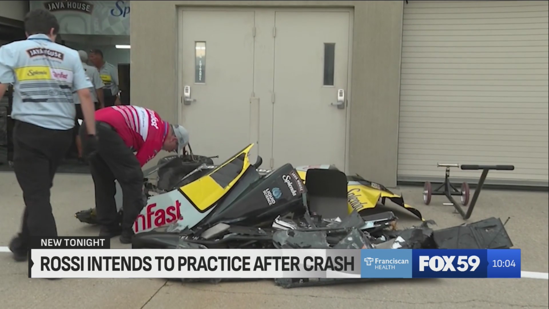 Alexander Rossi injured during Indy 500 practice
