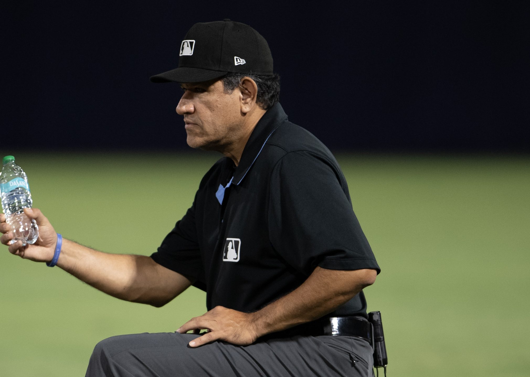 An MLB umpire was forced to leave a game after being hit by two foul balls