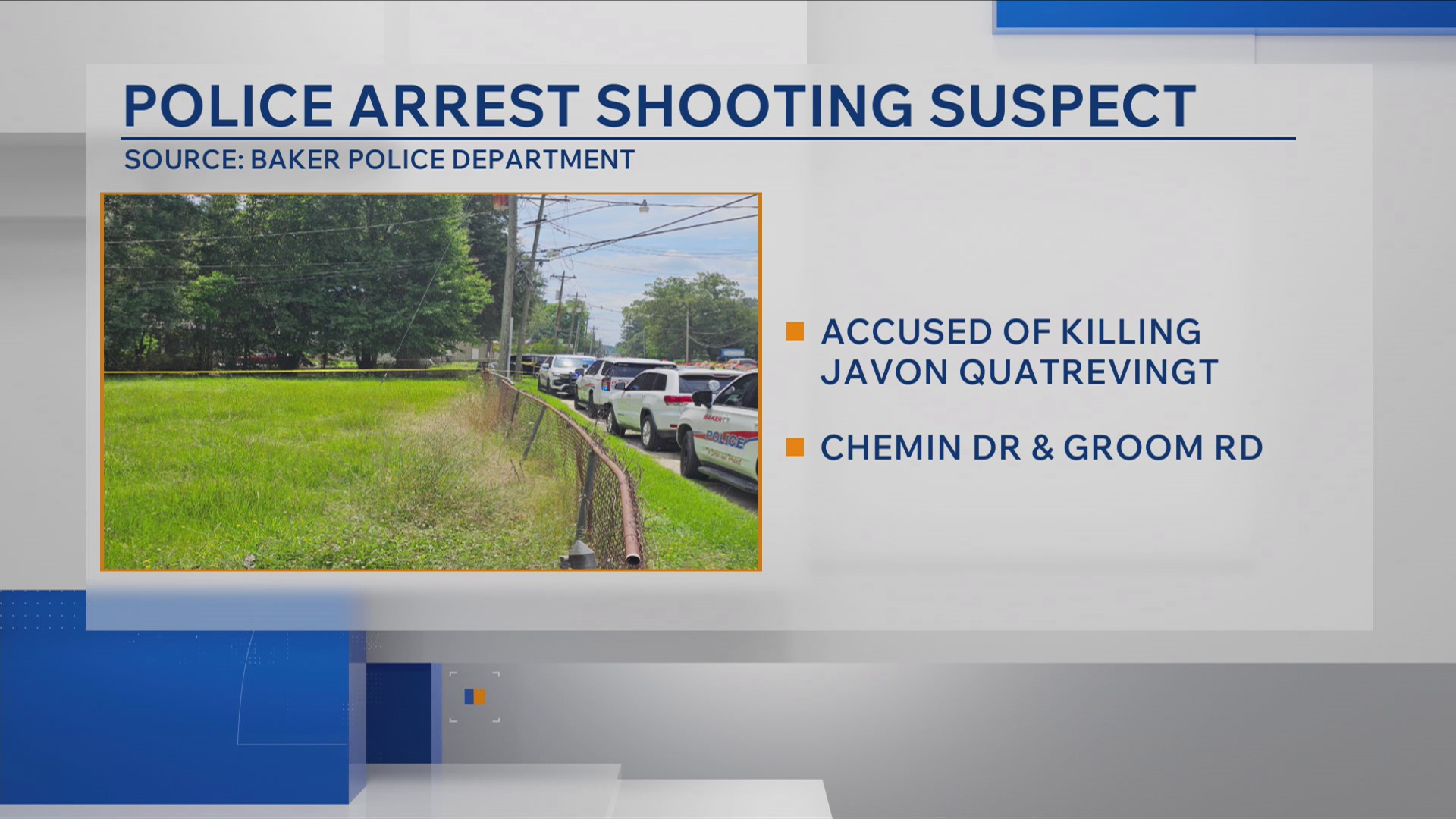 Arrest made in Baker shooting killing 21-year-old, police chief says