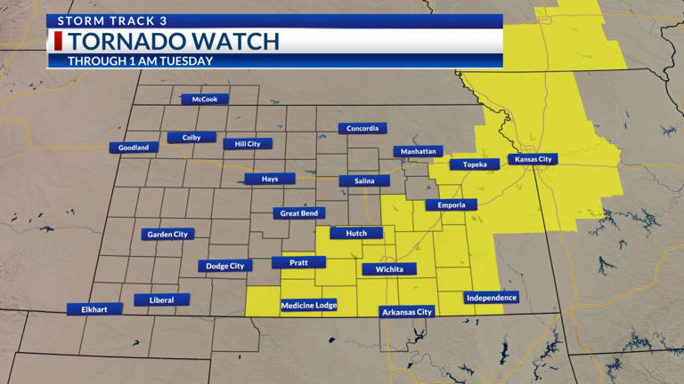 Severe weather moves through Kansas
