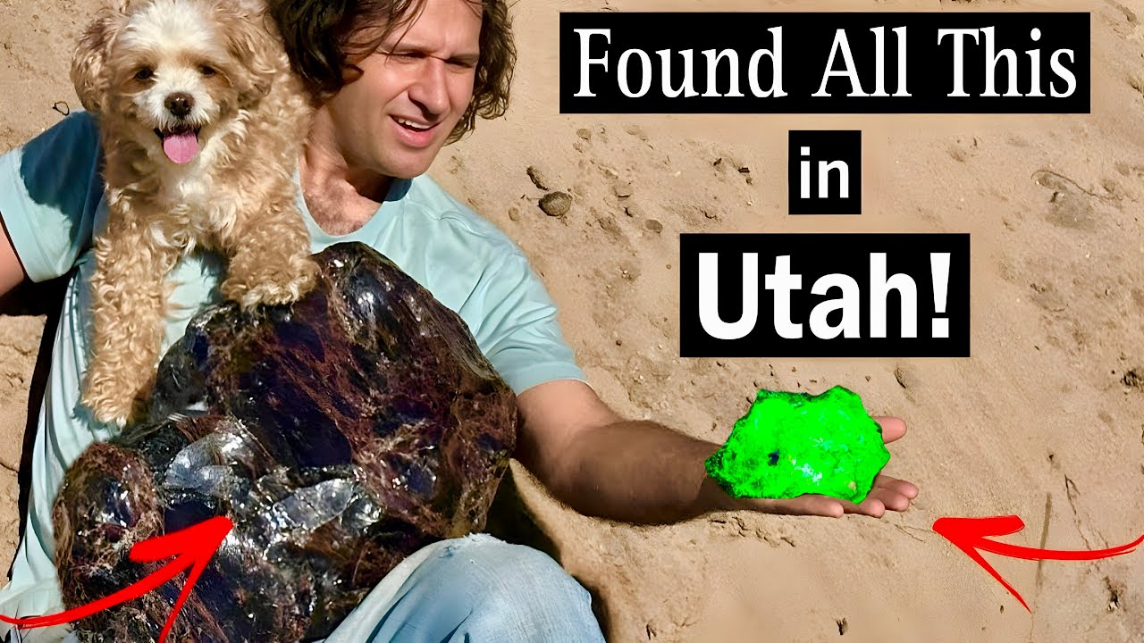 Crazy green hyalite opal & huge obsidian found!