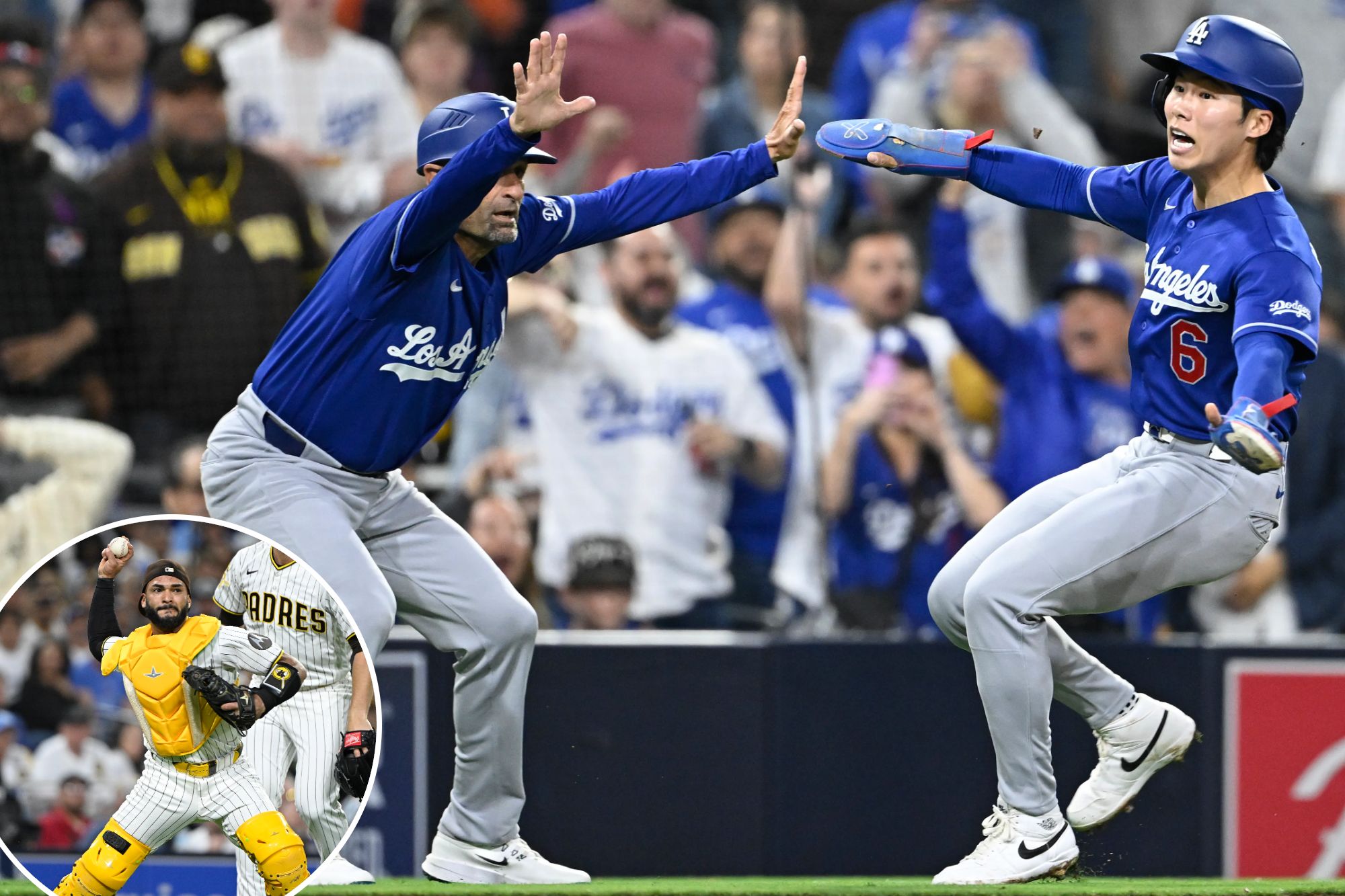 Base-running error costs Dodgers in 1-0 loss to Padres: 'That's a hard one'