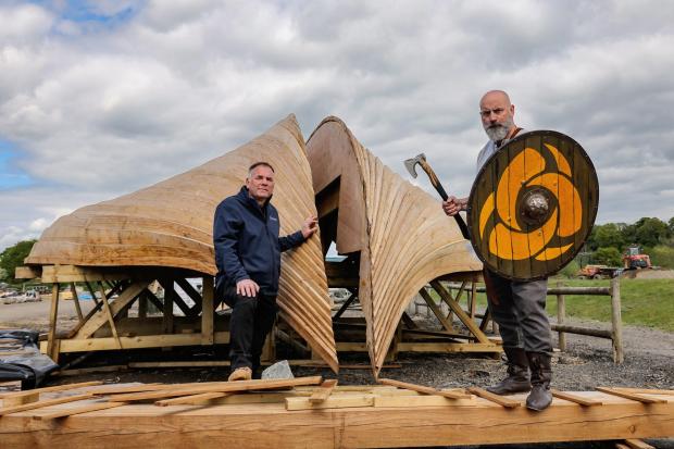 Full-scale Viking longboat takes shape at Kynren attraction in Bishop ...