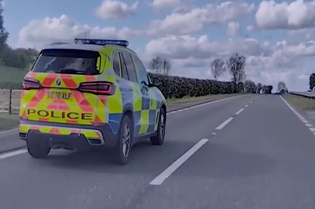 Watch: Moment car drives the wrong way on A19 to avoid police during ...
