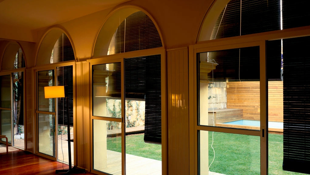 Solar shades and screen doors redefine sliding door style