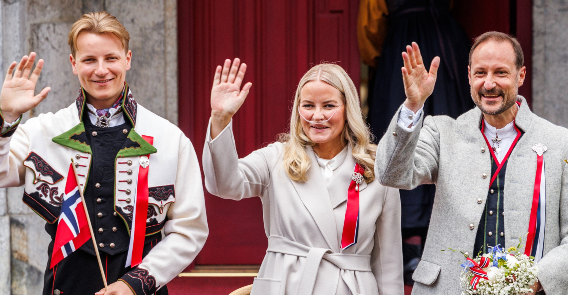 Norway's crown princess wears oxygen mask in rare public appearance