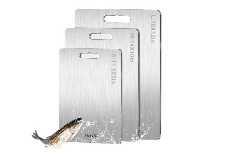Make the switch to this non-toxic, non-porous titanium cutting board ...