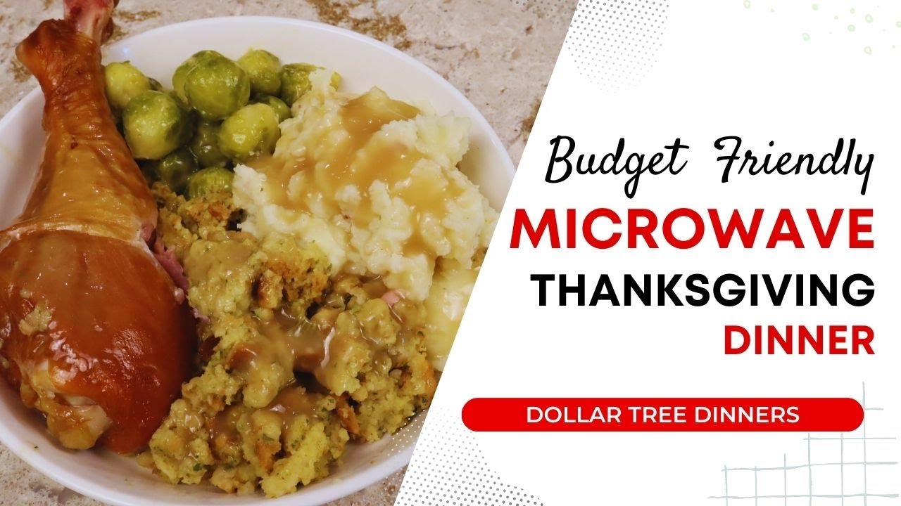 $10 microwave only Thanksgiving dinner for two | 20 minute complete ...