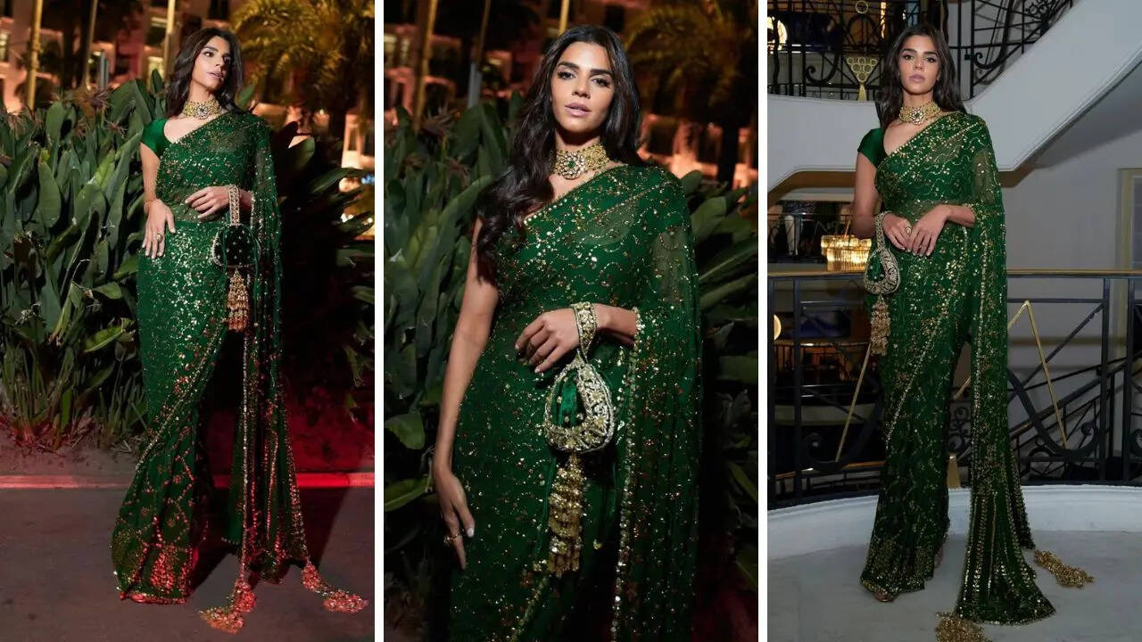 Pakistani actor Sanam Saeed's Cannes saree was a celebration of mukaish ...
