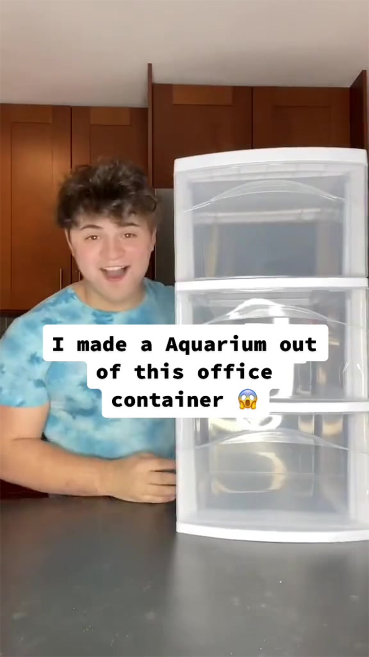 Turn office container into aquarium | Crazy DIY experiment build