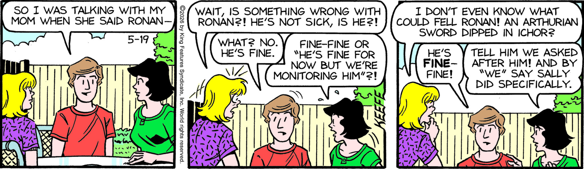 Sally Forth by Francesco Marciuliano; drawn by Jim Keefe