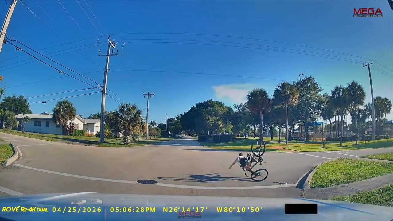 The bike gave up before he did