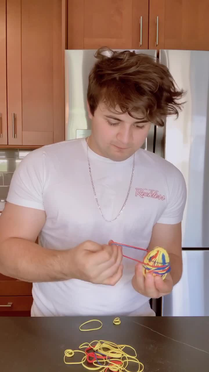 Rubber band covered egg vs concrete impact funny science test