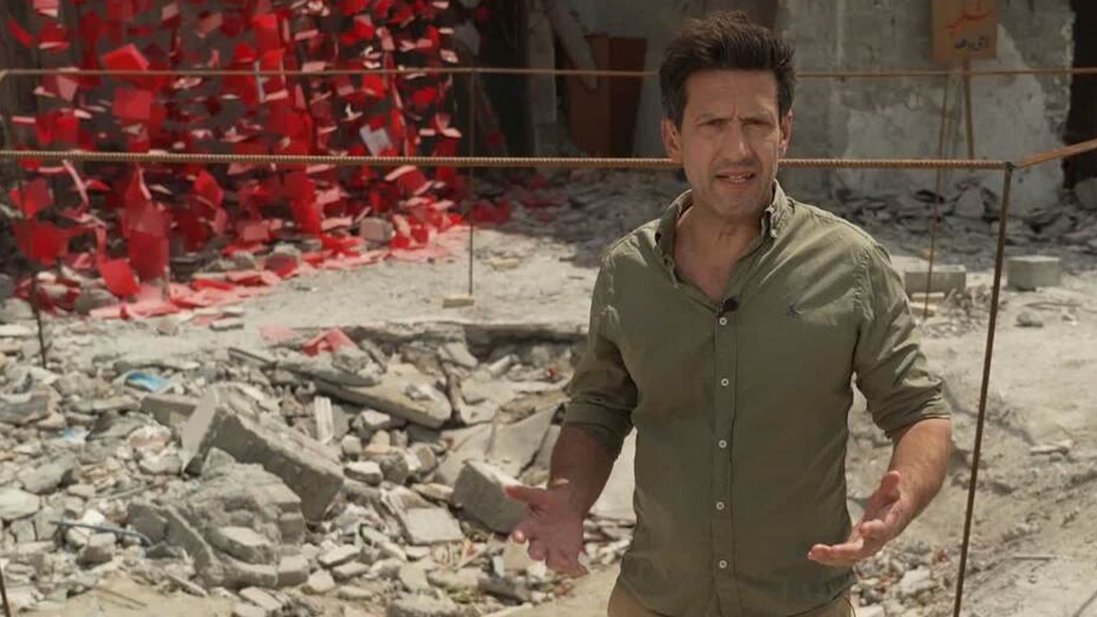 Dominic Waghorn live at scene of Iran school bombing