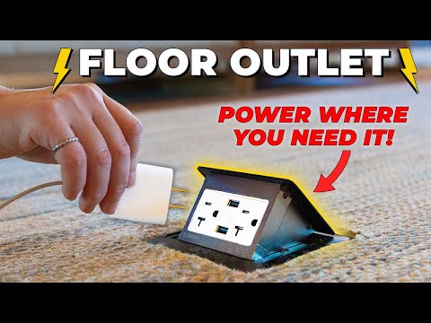 Add a floor electrical outlet easily by running power underneath
