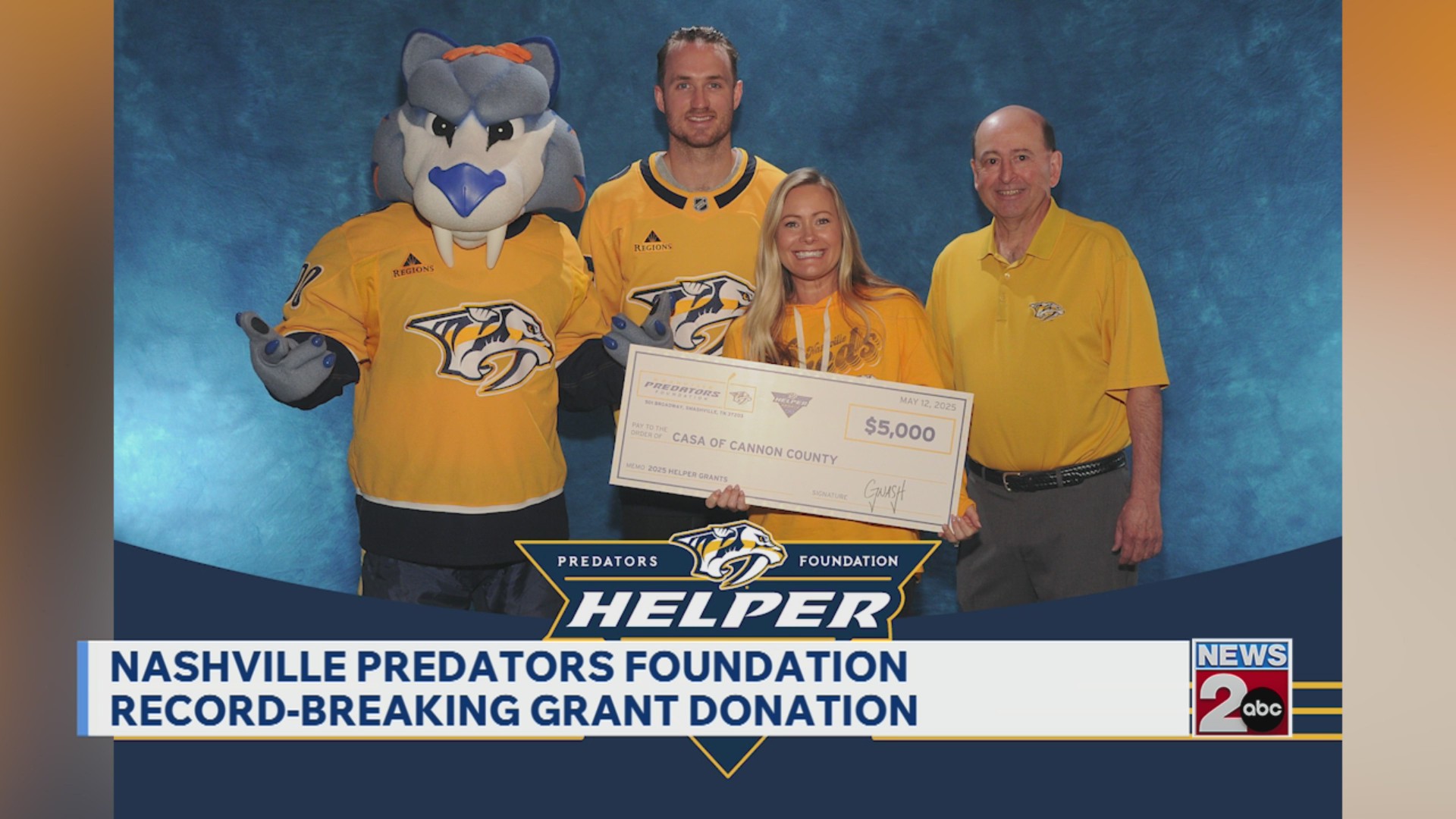 Nashville Predators Foundation makes record-breaking grant donation