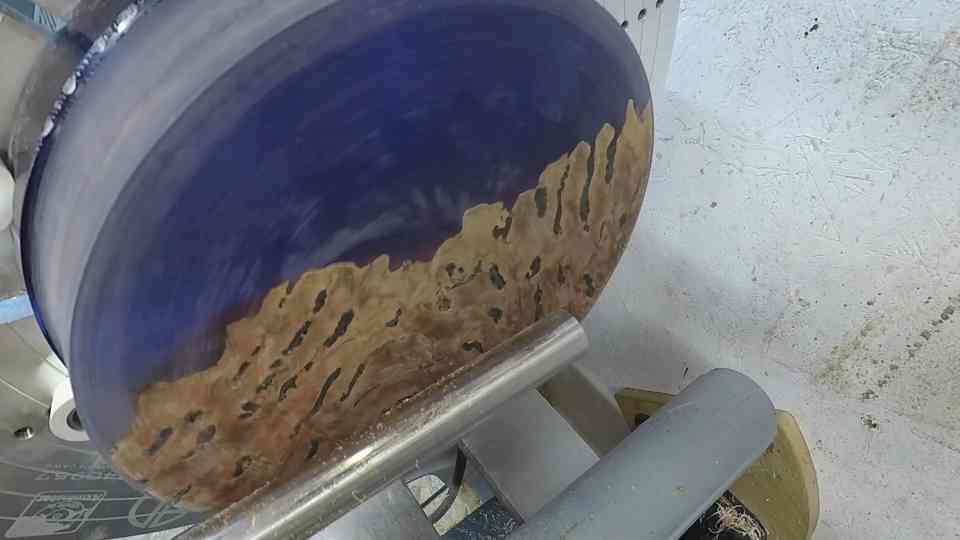 Watch how this resin woodturning took an unexpected turn