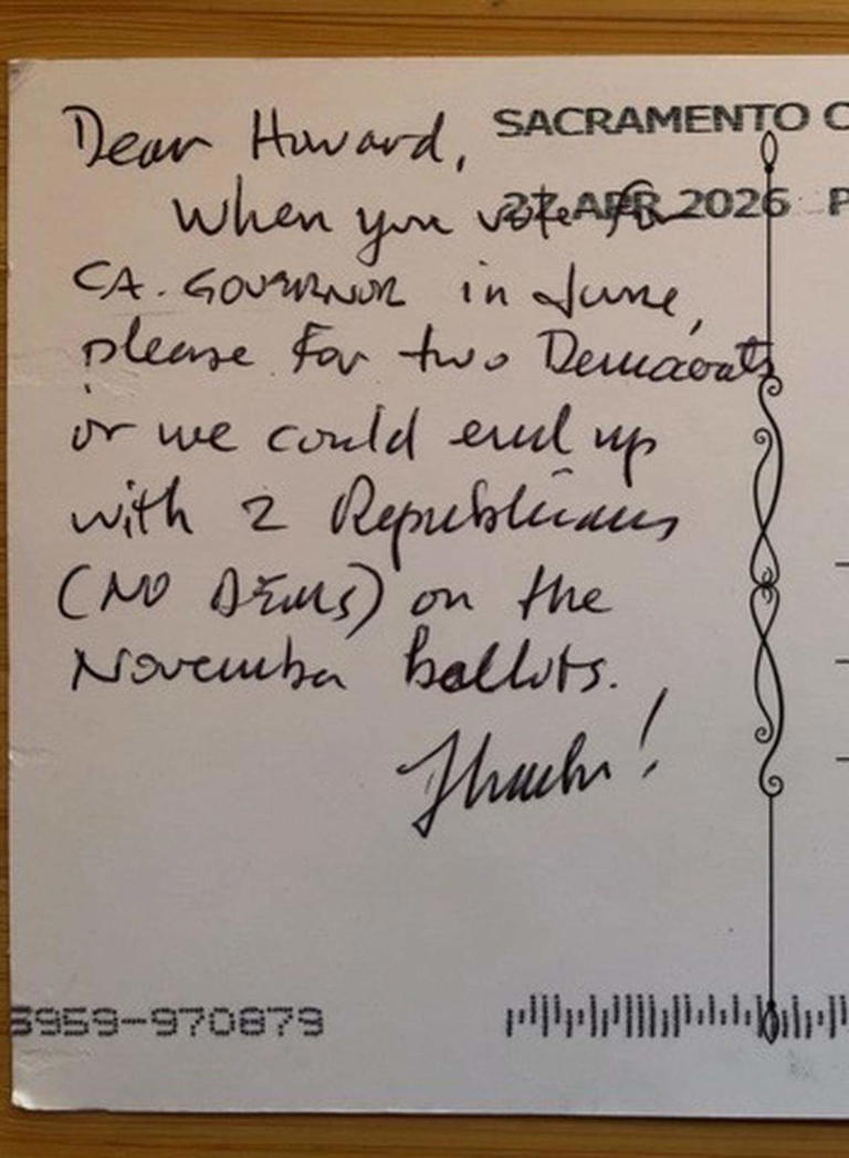 Misleading, unsigned postcard urges California man to vote for two ...