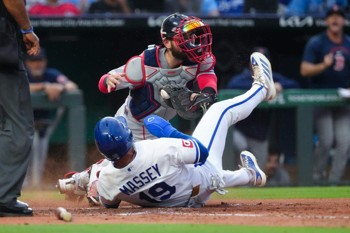Royals' Mike Massey faced a rare dilemma when trying to score against ...
