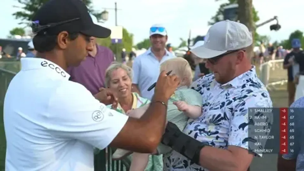 Aaron Rai signs baby in bizarre incident after spectacular PGA ...